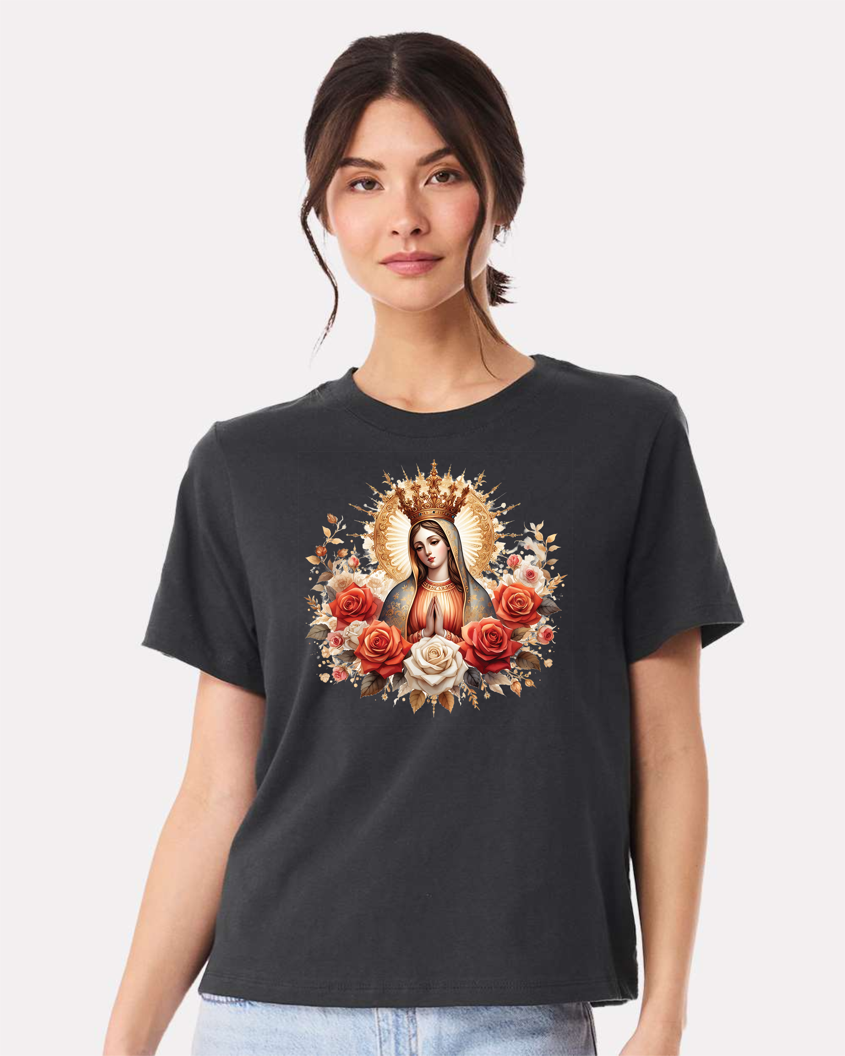 Women’s Cut Tee: Blessed Virgin Mary – McDaniel's Tee Shop